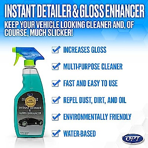 Optimum Instant Detailer and Gloss Enhancer - 17 Oz., Quick Detailer Spray for Superior Car Shine, Detail Spray Safe for Cars, Trucks, Motorcycles, RV's and More