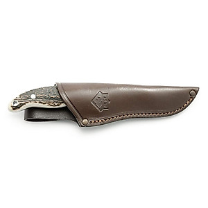 PUMA Knives Hunter's Companion Staghorn German Made Hunting Knife with Leather Sheath