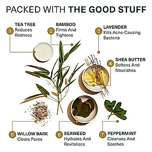 Botanic Tree Glycolic Acid Face Wash, Exfoliating Facial Cleanser and Scrub, 10% Glycolic Acid, AHA and Salicylic Acid Face Cleanser 6 fl. oz