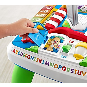 Fisher-Price Baby to Toddler Toy Laugh & Learn Around the Town Learning Activity Table with Music & Lights for Infants Ages 6+ Months​ (Amazon Exclusive)
