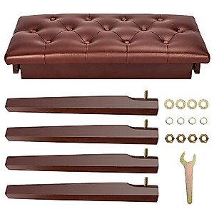 Bonnlo Duet Piano Bench with Music Storage and Padded Cushion Artist Seat