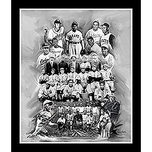 Wishum Gregory Negro Baseball League, 11x8.5 inches, Black Frame