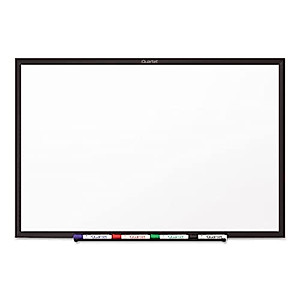 Quartet Whiteboard, Non-Magnetic Dry Erase White Board, 3' x 2', Total Erase, Black Aluminum Frame (S533B)