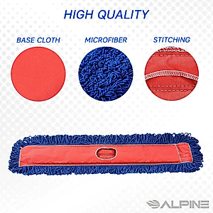 Alpine Industries Heavy Duty Microfiber Mop Head - Cleans Wide Areas - Commercial Super Absorbent Mop Head (36 in, Single Pack)
