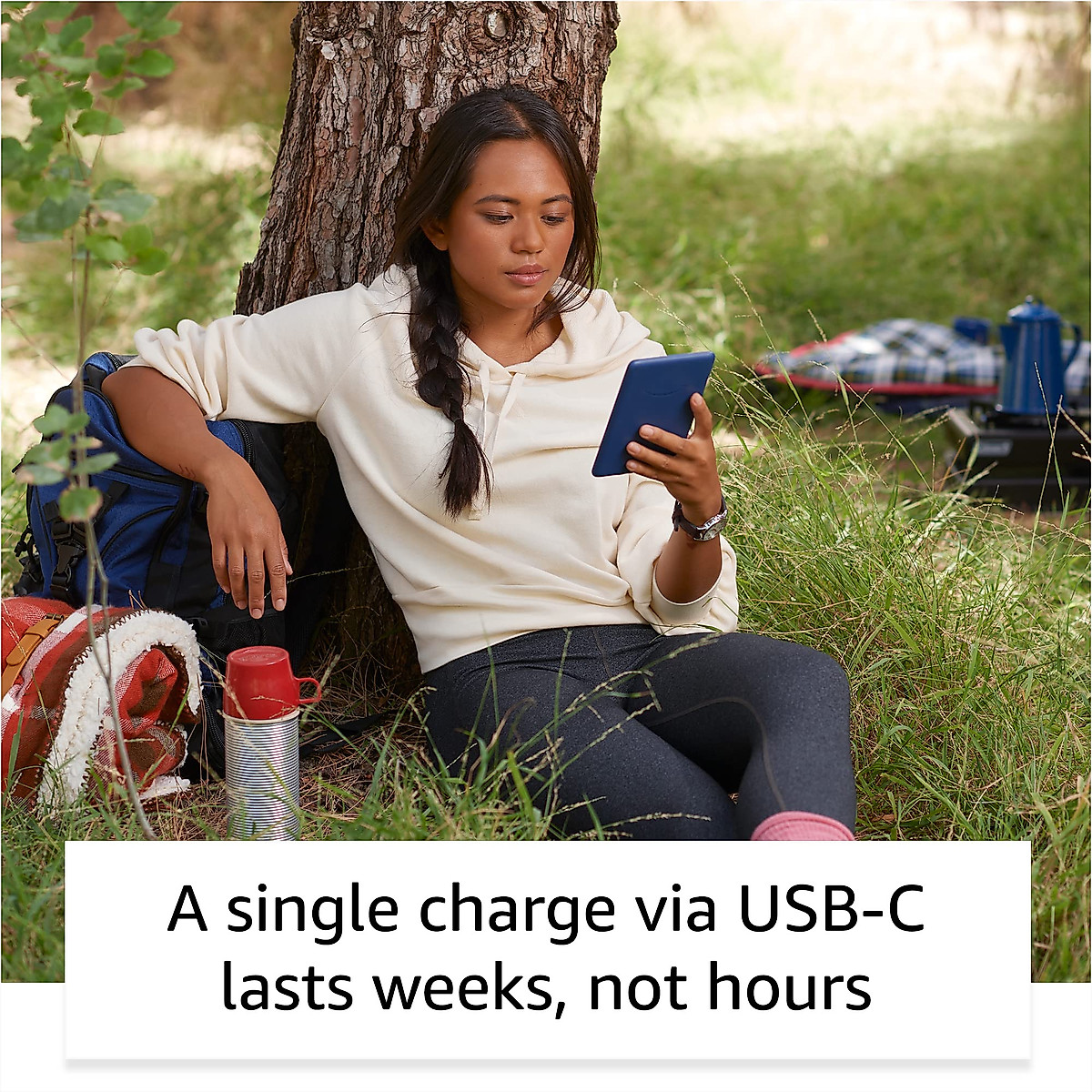 Like-New Kindle (2022 release) – The lightest and most compact Kindle, now with a 6” 300 ppi high-resolution display, and 2x the storage - Denim