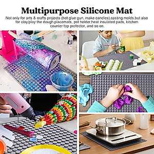 LET'S RESIN Resin Collector Mat, Easy Clean & Silicone Heat Resistant Mats 14.5'' x 9.4'', Non-Slip Multipurpose Thick Silicone Mats for Resin Molds, Epoxy Resin, Cup Turner, Kitchen Counter, Placemat