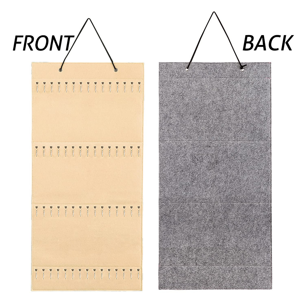 JEWERADO Baby Headbands for Girls Storage Organizer Hanging Headband Holder for Baby Girl, Suitable for Wall, Door or Closet (Beige)