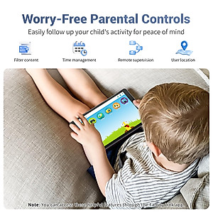 Topsand Latest Android 13 Tablet, 8 Inch Tablet Quad-Core 2.0 GHz Processor with 64GB Storage, 1TB Expandable, Dual Auto Focus Camera with Face ID Unlock, GPS, Parental Control, 2.4G & 5G WiFi Tableta