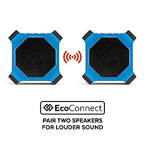 ECOXGEAR EcoEdge Plus GDI-EXEGPL402 Rugged Waterproof Floating Portable Bluetooth Speakers Wireless, 20W Smart Speaker with Bottle Opener and LED Party Lights, Indoor or Outdoor Party Speaker (Blue)