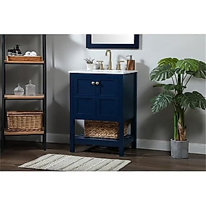 Elegant Kitchen and Bath 24 inch Single Bathroom Vanity Cabinet - Blue