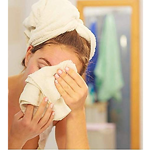 Springfield Linen - White washcloths, Pack of 24, Premium Quality 100% Cotton, Size 12" X 12" Highly Absorbent and Extra Soft face Cloths, Suitable for Sensitive Skin - Machine Washable Wash Cloths