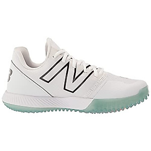 New Balance Men's FuelCell 4040 V6 Turf-Trainer Baseball Shoe, White/Black, 9