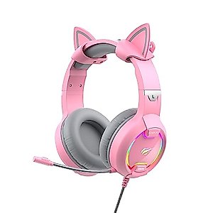 HAVIT H2233D Cat Ear RGB Gaming Headset with Volume Control & Microphone Mute Button