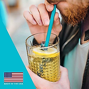 Phade 8.5" Giant Compostable Biodegradable Eco Straws, 300 Count, Individually Wrapped, For Cold Drinks Only