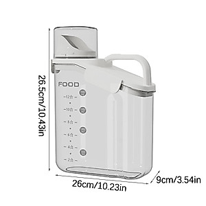 TZNBGO Cereal Container Oatmeal Dispenser - Plastic Cereal Dispenser Storage Box Kitchen Food Grain Rice Container, Household Food Container Grain Storage Box