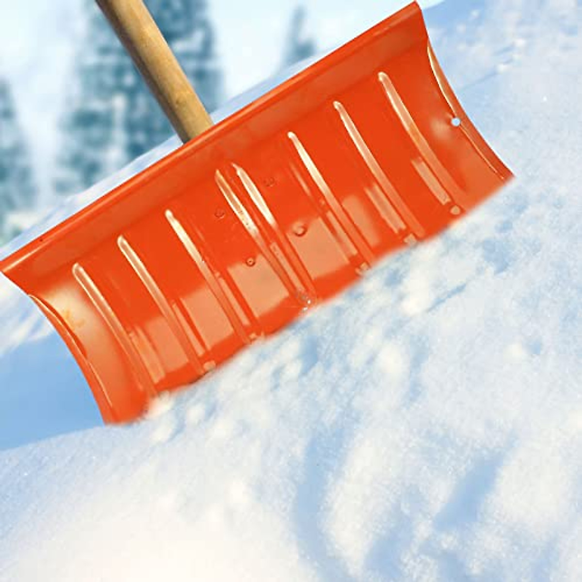 BESPORTBLE Household Ice Scraper Snow Shovel Snow Cleaning Pusher Ice Scraper Frost and Snow Removal Emergency Snow Tools for Driveway Pathway Car Trunk Vehicle Camping Garden Beach Snow Shovel