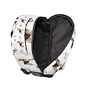 Lightweight Backpack for School, German Shepherd Dog College Bag Casual Daypack Halloween Christmas Gifts for Boys Girls