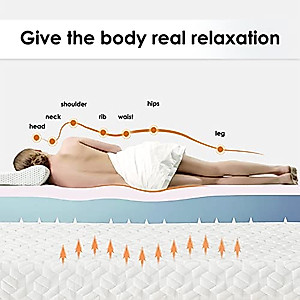 King Size 3 Inch Memory Foam Mattress Topper, Gel-Infused Cooling Bed Topper with Removable & Washable Bamboo Fiber Cover, Zipper Closure