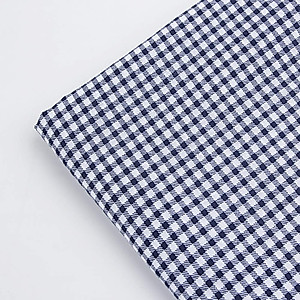 7Pcs 20" x 20" Cotton Fabric DIY Making Supplies Quilting Patchwork Fabric Fat Quarter Bundles DIY for Quilting Patchwork Cushions Cotton Fabric for Patchwork (20" x 20", Navy Blue)