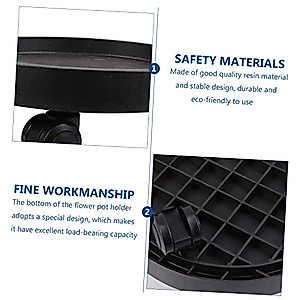 Yardwe Flower Pot Base Carts with Wheels Heavy Duty House Plants Round Planter Plant Caddy on Wheels Rolling Plant Stands Plant Roller Base Flower Pot Stand with Wheel Rolling Pot Tray