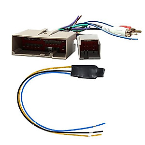 RED WOLF Radio Stereo Wiring Harness with 12 Volt to 5 Volt Step Down Adapter Switcher Harness Replacement for Older Ford, Lincoln, Mercury
