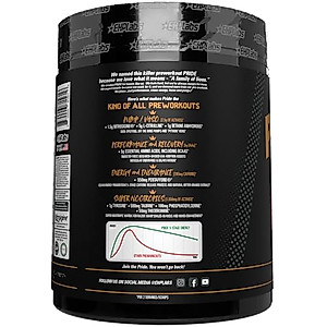 EHP Labs Pride Pre Workout Powder Energy Supplement - Sugar Free Preworkout for Men & Women, Energy Powder Boost Drink with BCAA - 280mg of Caffeine - Strawberry Snowcone (40 Servings)