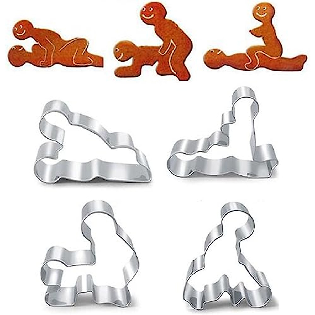 4 Pcs Stainless Steel Cookie Cutter Set, Funny DIY Mold Cookie Mold Cutting Mold, Cartoon Baking Mold, Fondant Tool Pastry Biscuit Cake Baking Mould Set D3