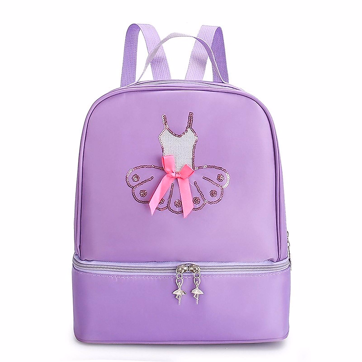 Yitengteng Ballet Dance Backpack for Little Girls Ballerina Purple Bag for Dance Toddler Dance Bag Gymnastics Latin Dance Yoga Tap Dance Jazz Storage Bag