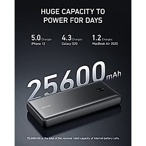 Anker 747 Power Bank (PowerCore 26K for Laptop), 87W Max Output with 65W USB-C Charger, Works for MacBook Pro, Dell XPS, Microsoft, Pixelbook, iPhone 13 series, Samsung, iPad Pro, and More