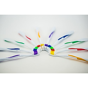 DecorRack 20 Toothbrushes Affordable Bulk Pack of Disposable Manual Tooth Brushes for Travel, Hotel, Guest, Good for Single Use, Cleaning -BPA Free- Plastic Toothbrush (Not Individually Wrapped)