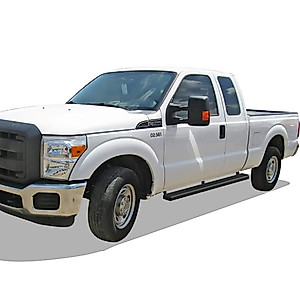 APS Running Boards (Nerf Bars Side Steps Step Bars) Compatible with Ford F250 F350 Super Duty 1999-2016 Super Cab (Black Powder Coated 5 inches)