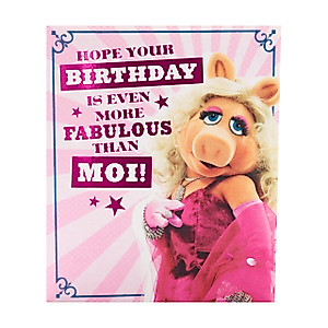 UK Greetings Disney The Muppets Birthday Card For Her/Female/Friend With Envelope - Miss Piggy Design