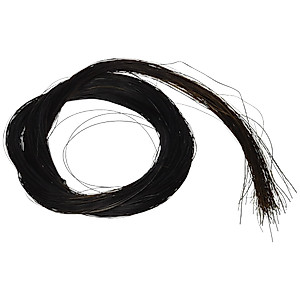 Two(2) Hanks of 31-31.5 Inch Genuine Mongolian Horse Hair for Violin, Viola, Cello, Bass Bow, Classic Black Color
