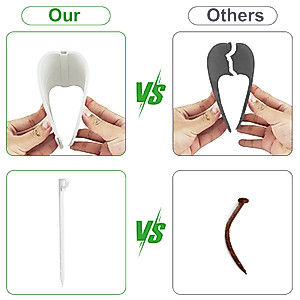 30Pack Garden Edging Border Landscape Edging Lawn Garden Fence Edgings Decorative Landscape Border with 30 Pcs Stakes for Lawn Garden Flower Bed Yard (White)