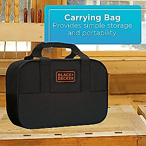 BLACK+DECKER 8V Drill & Home Tool Kit, 57 Piece (BDCD8PK)