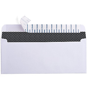 500 Self Seal QuickBooks Double Window Security Check Envelopes - for Business Laser Checks, Ultra Security Tinted, Self Adhesive Peel & Seal White, Size 3 5/8 x 8 11/16-24lb NOT for INVOICES