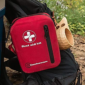 Surviveware Waterproof Premium First Aid Kit for Cars, Boats, Trucks, Hurricanes, Tropical Storms and Outdoor Emergencies - Small Kit - 100 Piece