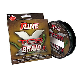 P-Line XTCB 8 Carrier Teflon Coated 300-Yard Braided Fishing Line, Green, 15-Pound (750182771)