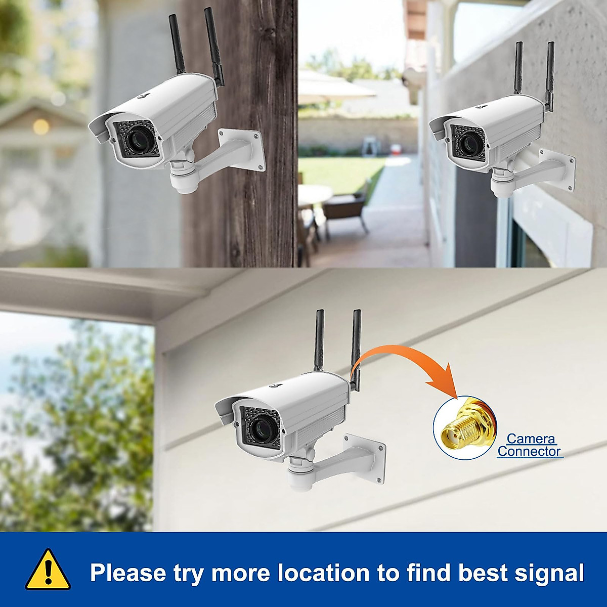 10dBi SMA 4G LTE Antenna, Network Antenna Cellular Antenna with SMA Male Connector, WiFi Aerial Router Antenna for Modem CPE Router Hotspot Wireless Network Card Outdoor Security Camera-2 Packs