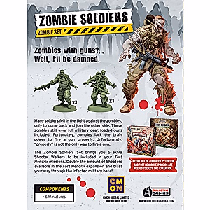 Zombicide 2nd Edition Zombie Soldiers Zombie Set - Shooter Walkers Expansion! Cooperative Strategy Game, Ages 14+, 1-6 Players, 1 Hour Playtime, Made by CMON
