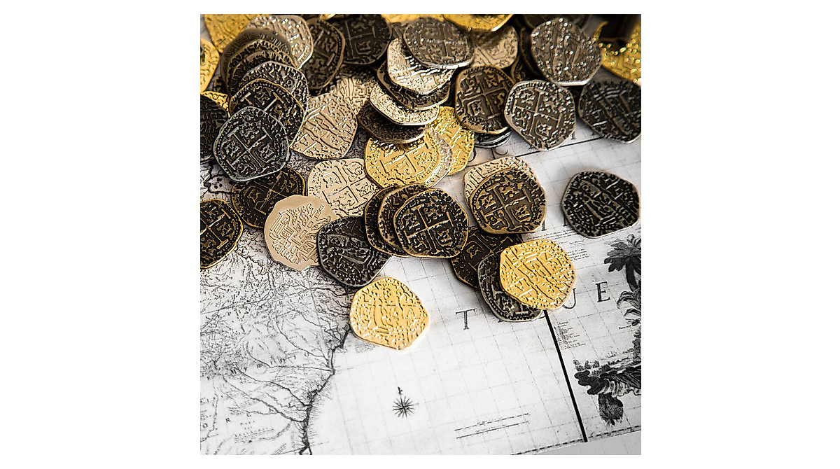 Beverly Oaks Pirate Coins - Gold & Silver Doubloons