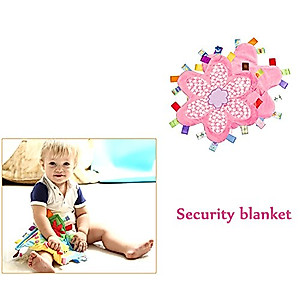 Inchant Taggy Soothing Security Blanket Plum Blossom Baby Velvet Comforter - Pink