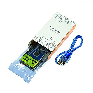 Makeronics Microcontroller Board and RAB 7-in-1 Breadboard Holder with USB Cable Compatible with MEGA 2560 R3 ATMEGA16U2 and Arduino IDE
