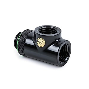 Bitspower T-Block Rotary Fitting, Matte Black
