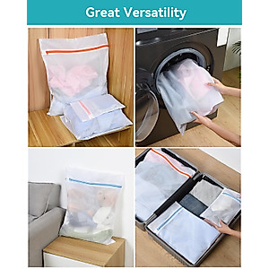 OTraki 9 PCS Mesh Laundry Bags for Delicates 4 Sizes Laundry Bags Mesh Wash Bags with Zipper Clothing Washing Bags Reusable Travel Storage Organize Bag for Clothes Underwear Bra Lingerie Socks Toy