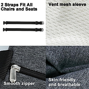 Heated Lumbar Support for Office Chair Memory Foam Back Cushion with Heating Pad for Back Pain Relief, Lumbar Pressure Decompression, Sciatica Pain Release