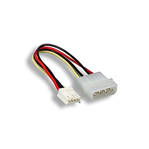 KENTEK 6 Inch 6" 4 Pin Molex 5.25 Male to 4 Pin 3.5 Floppy Drive FDD Female M/F IDE DC Internal Computer PC Power Cable Adapter Cord