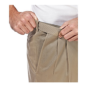 Haggar Men's Premium No Iron Khaki Classic Fit Pleat Front Casual Pant (Regular and Big & Tall Sizes), 42W x 30L