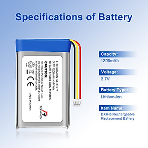 Tophinon Replacement Battery for Infant Optics DXR-8 Baby Monitor Battery Sp 803048,3.7V 1200mAh Lithium-ion Rechargeable