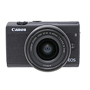 Canon EOS M200 Mirrorless Digital Camera (Black) w/EF-M 15-45mm f/3.5-6.3 is STM + Wide-Angle and Telephoto Lenses + Portable Tripod + Memory Card + Deluxe Accessory Bundle